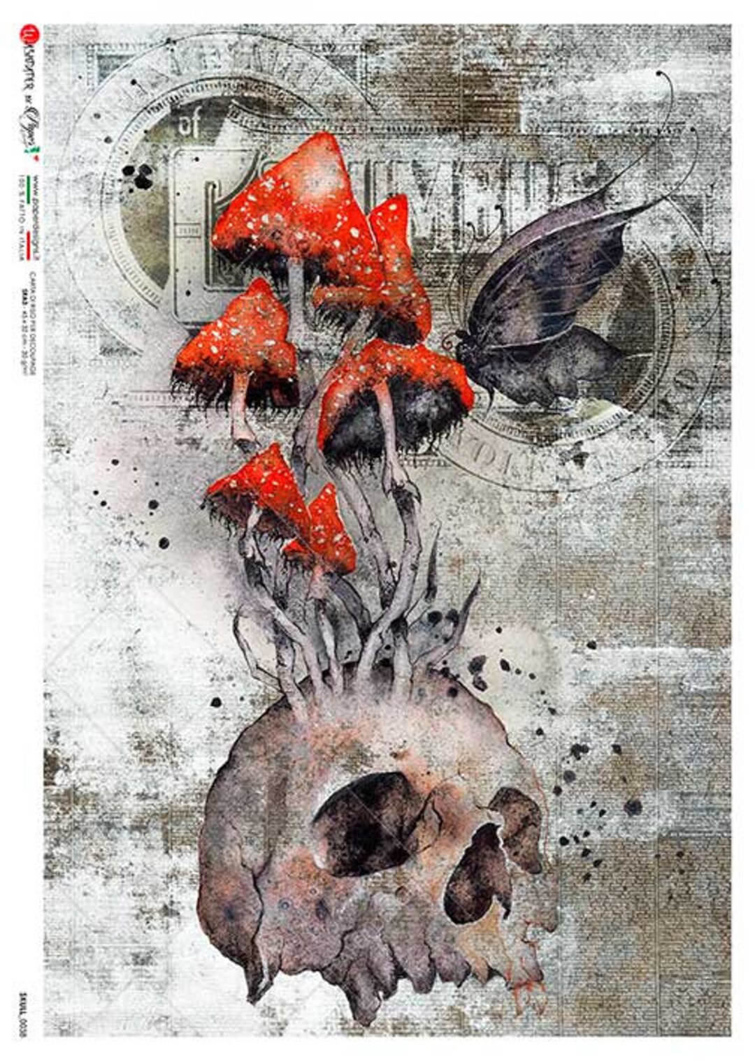 Paper Designs Rice Paper | Skull Rice Paper | A4 Rice Paper | Natural ...