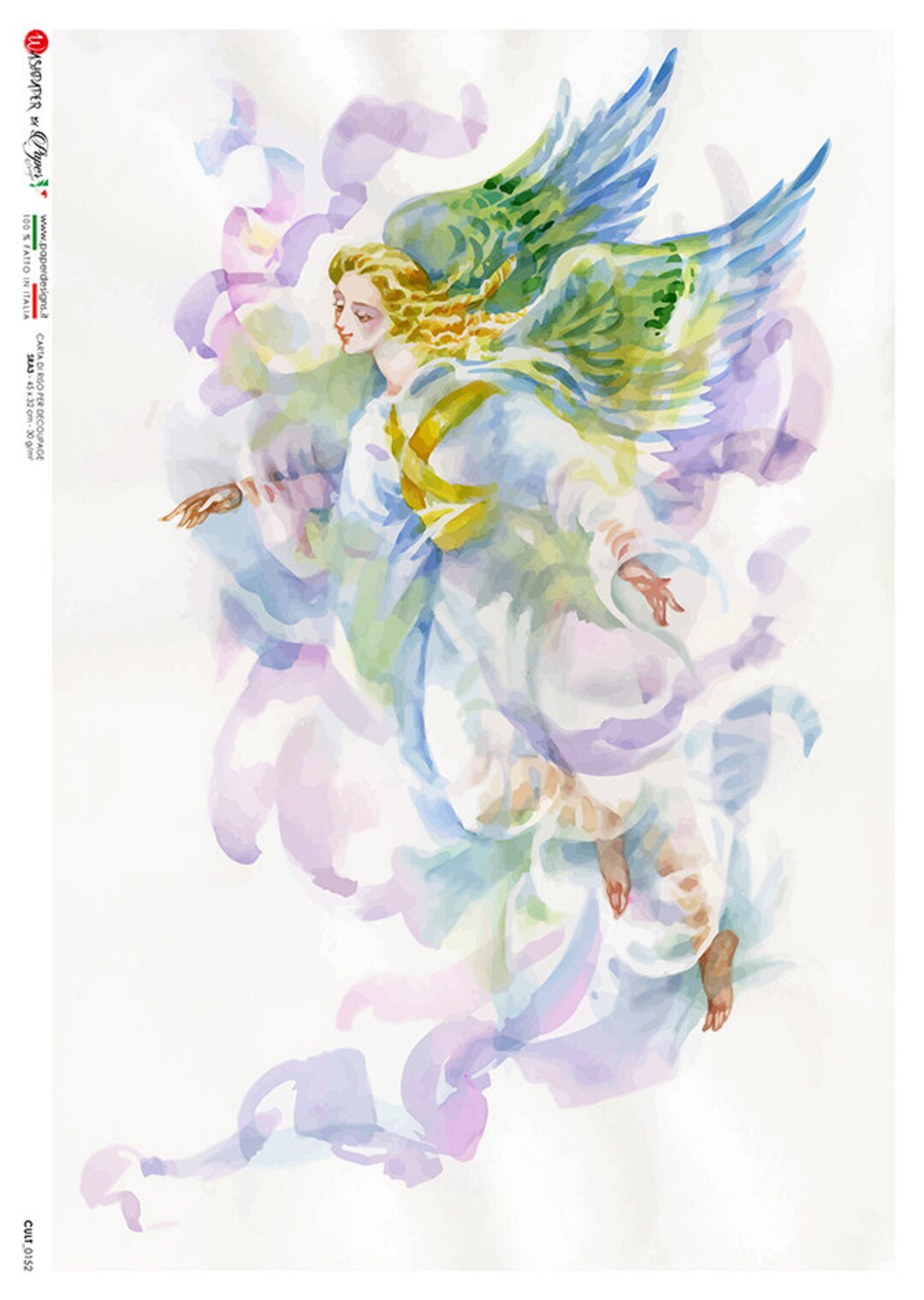 Paper Designs Rice Paper | Angels Rice Paper | A4 Rice Paper | Natural ...