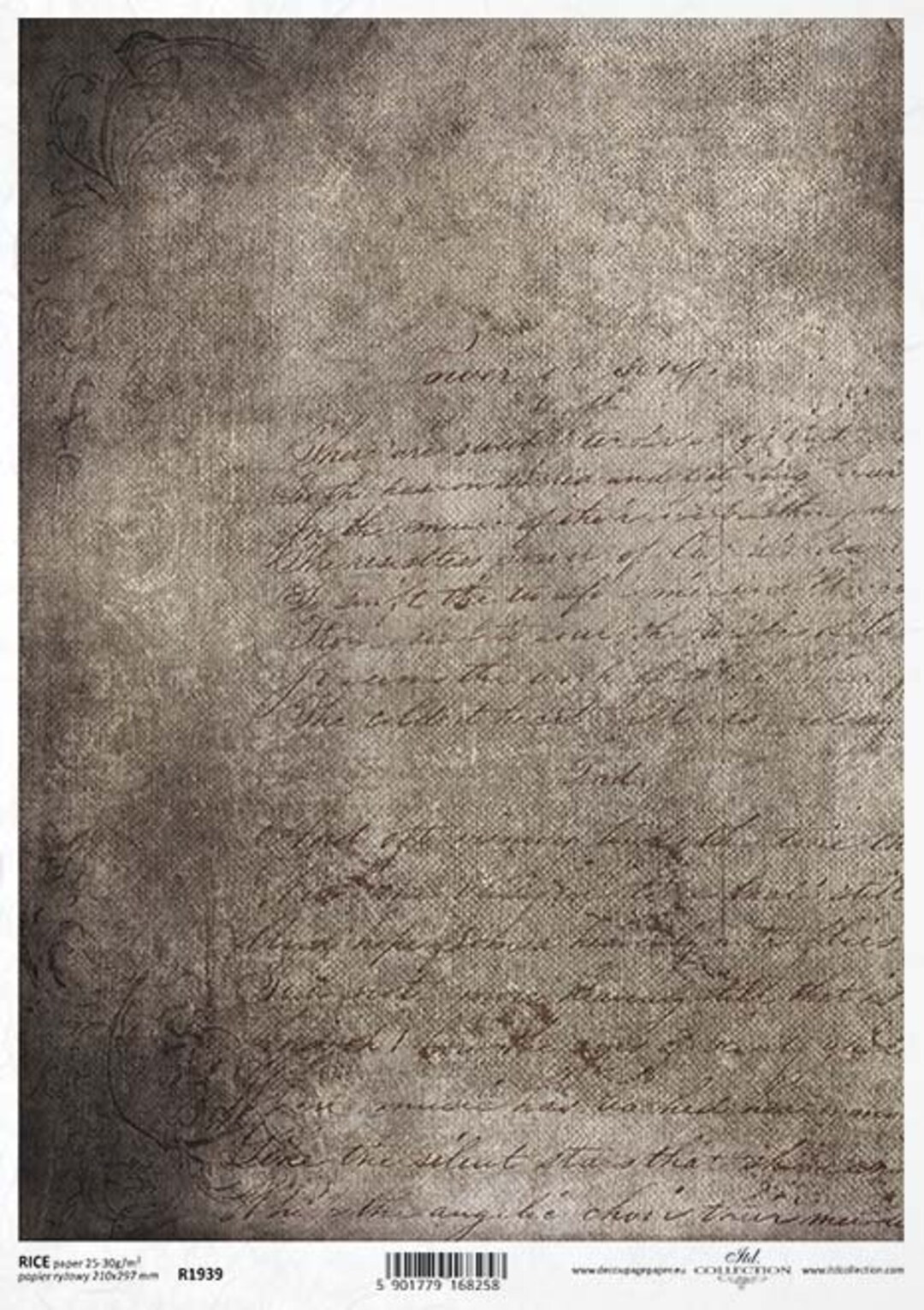 ITD Collection | Gothic Script Rice Paper | A4 Rice Paper | Decoupage ...