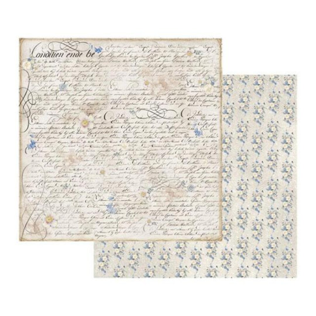 Stamperia | 1 Piece Old English Writing Scrapbook Paper | 12×12 ...