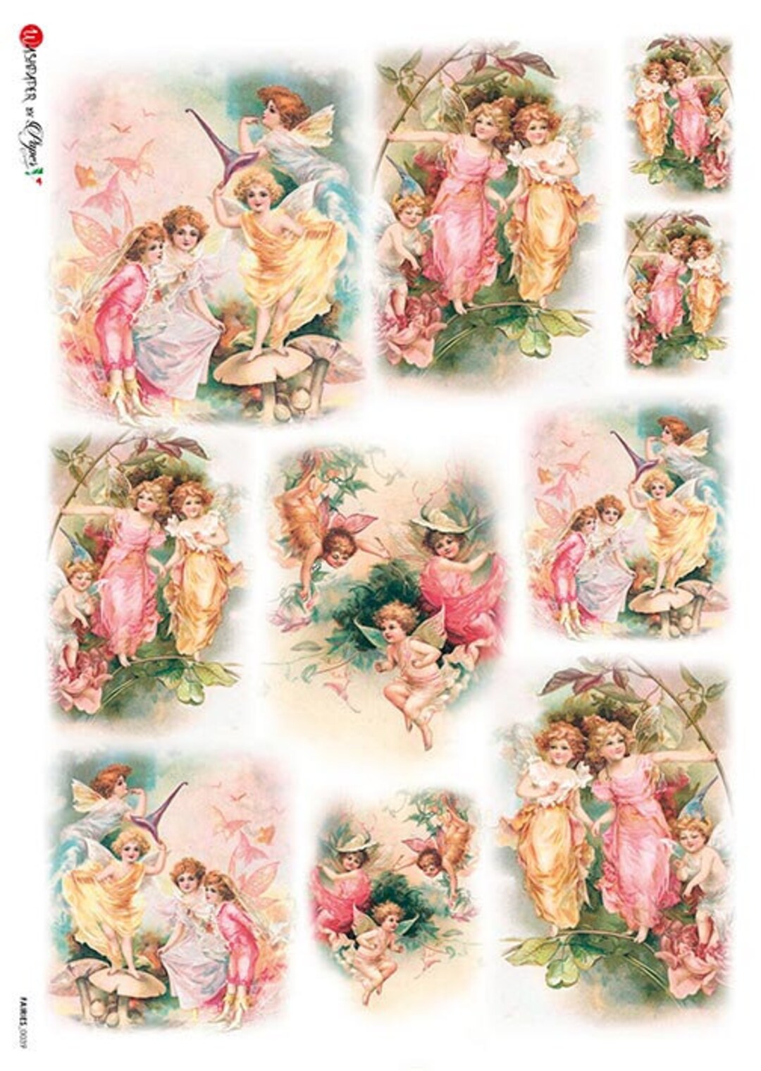 Paper Designs Rice Paper | Fairies Rice Paper | A4 Rice Paper | Natural ...