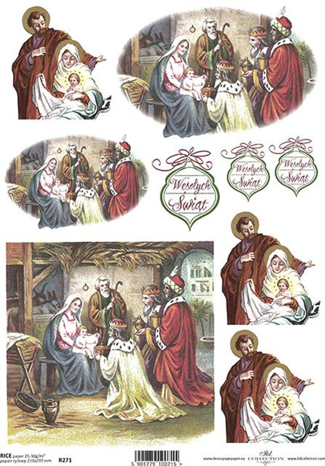 ITD Collection | Baby Jesus Rice Paper | A4 Rice Paper | Decoupage ...