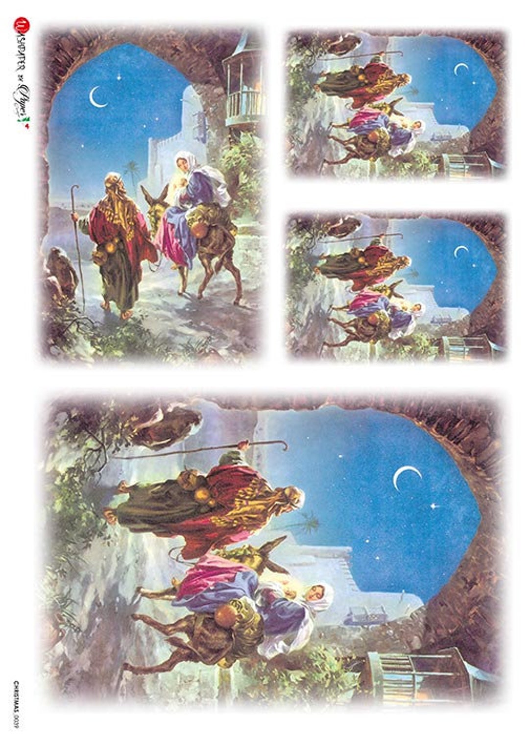 Paper Designs Rice Paper | Holy Christmas Rice Paper | A4 Rice Paper ...