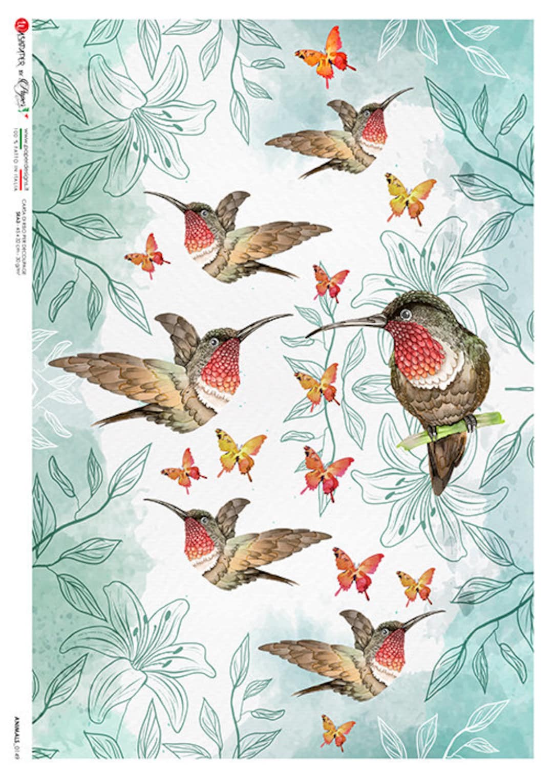 Paper Designs Rice Paper | Birds Rice Paper | A4 Rice Paper | Natural ...