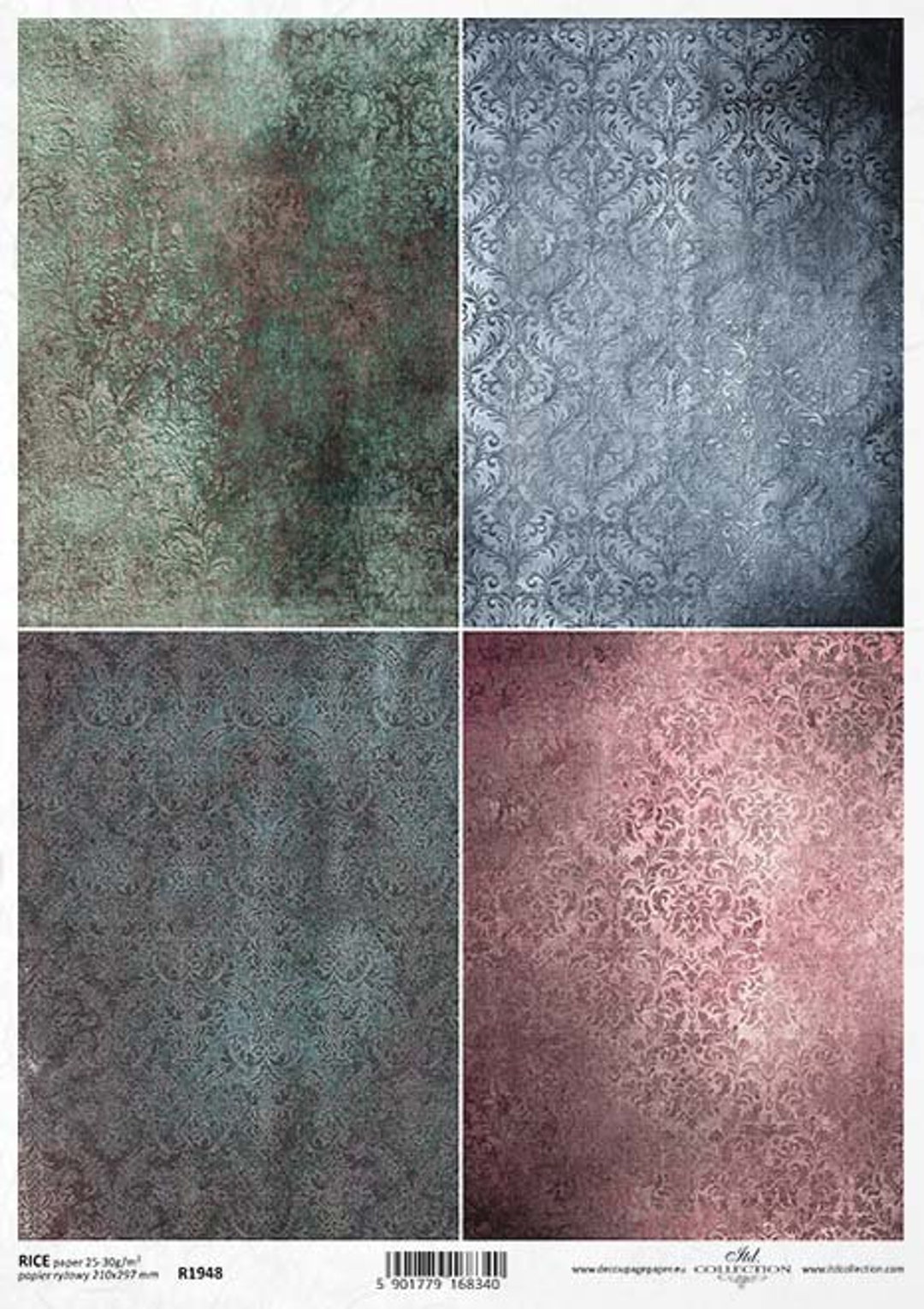 ITD Collection | Gothic Pattern Rice Paper | A4 Rice Paper | Decoupage ...