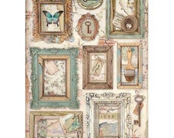 Stamperia Rice Paper Botanic English Roses A4 Rice Paper Decoupage Rice ...