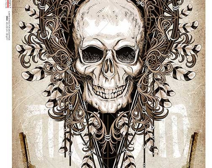 Paper Designs Rice Paper | Skull Rice Paper | A4 Rice Paper | Natural ...