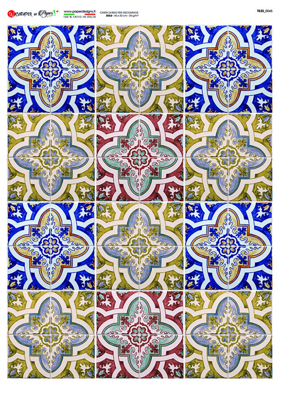 Paper Designs Rice Paper | Clock Rice Paper | A4 Rice Paper | Natural ...