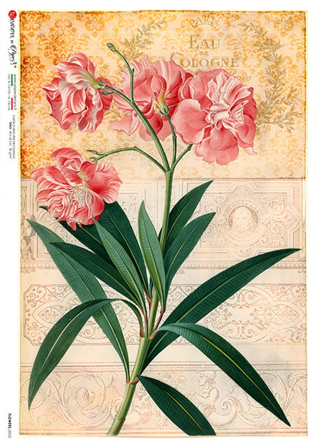 Paper Designs Rice Paper | Peonies Rice Paper | A4 Rice Paper | Natural ...
