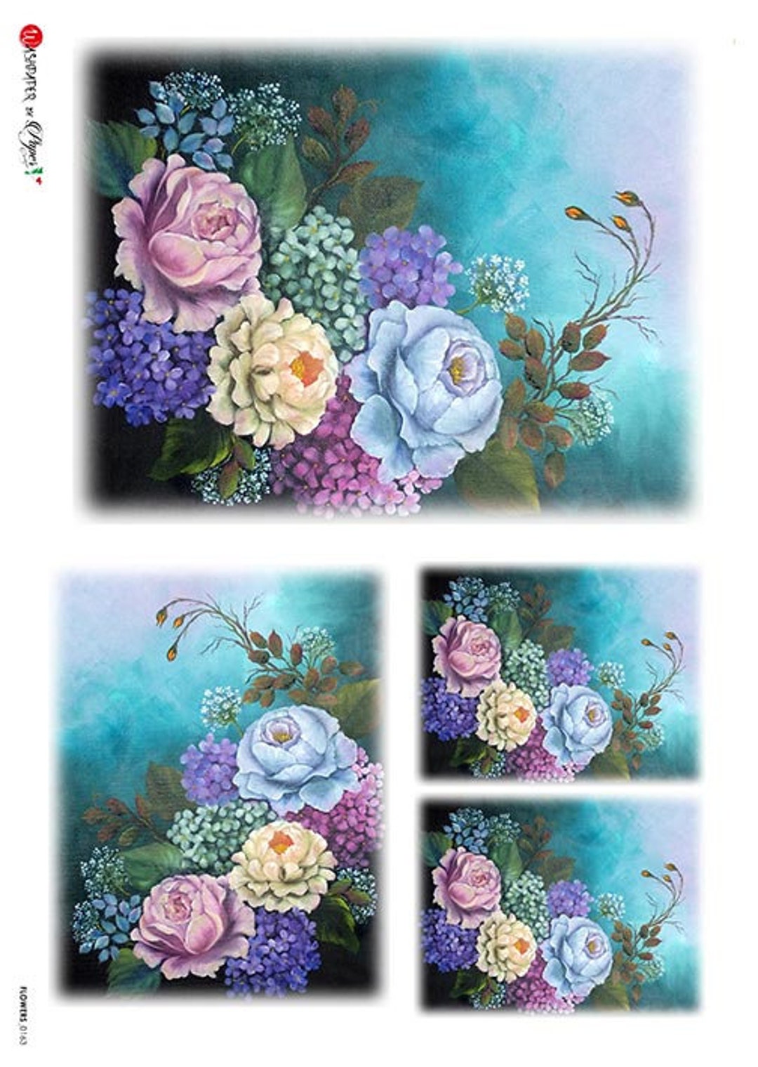 Paper Designs Rice Paper | Flowers Rice Paper | A4 Rice Paper | Natural ...