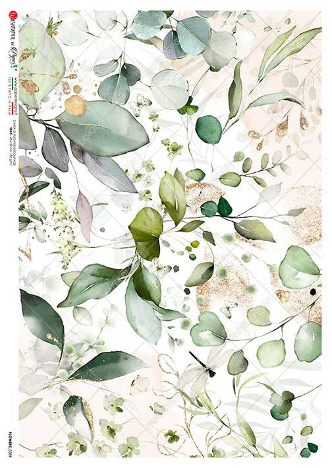 Paper Designs Rice Paper | Leaves Rice Paper | A4 Rice Paper | Natural ...