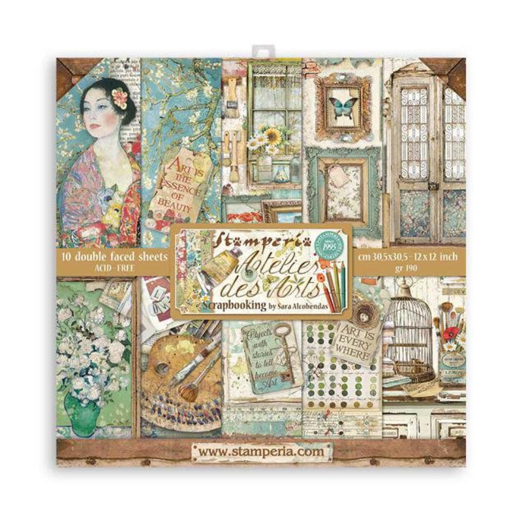 Stamperia Atelier Des Arts Collection 12x12 Scrapbooking Double Sided ...