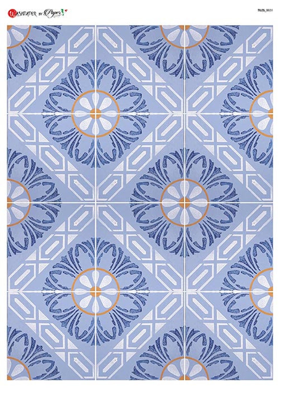 Paper Designs Rice Paper | Tiles Rice Paper | A4 Rice Paper | Natural ...