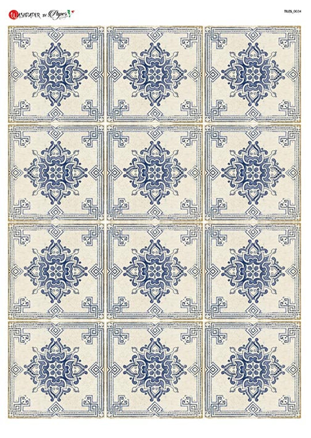 Paper Designs Rice Paper | Tiles Rice Paper | A4 Rice Paper | Natural ...