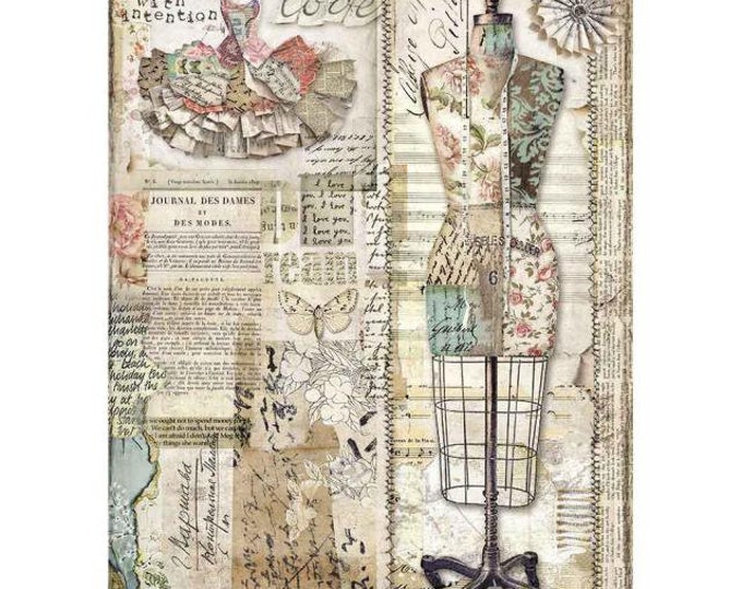 Stamperia Rice Paper Botanic English Roses A4 Rice Paper Decoupage Rice ...