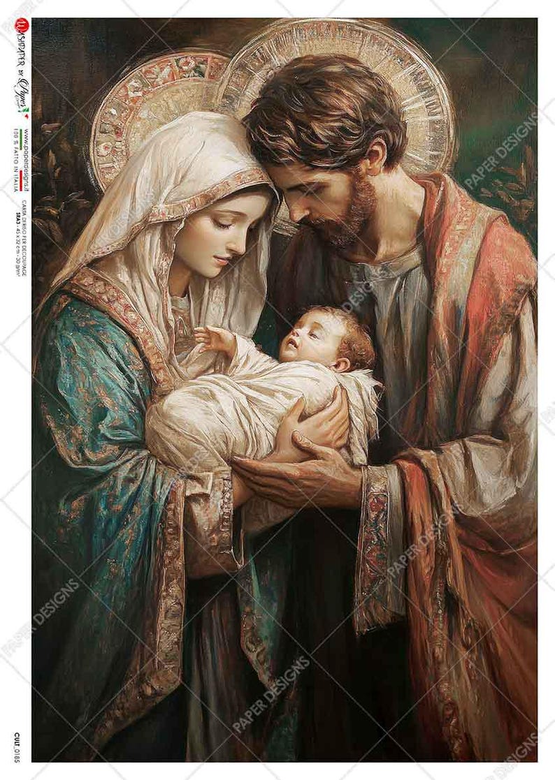 Paper Designs Rice Paper | Jesus, Mary and Joseph Rice Paper | A4 Rice ...