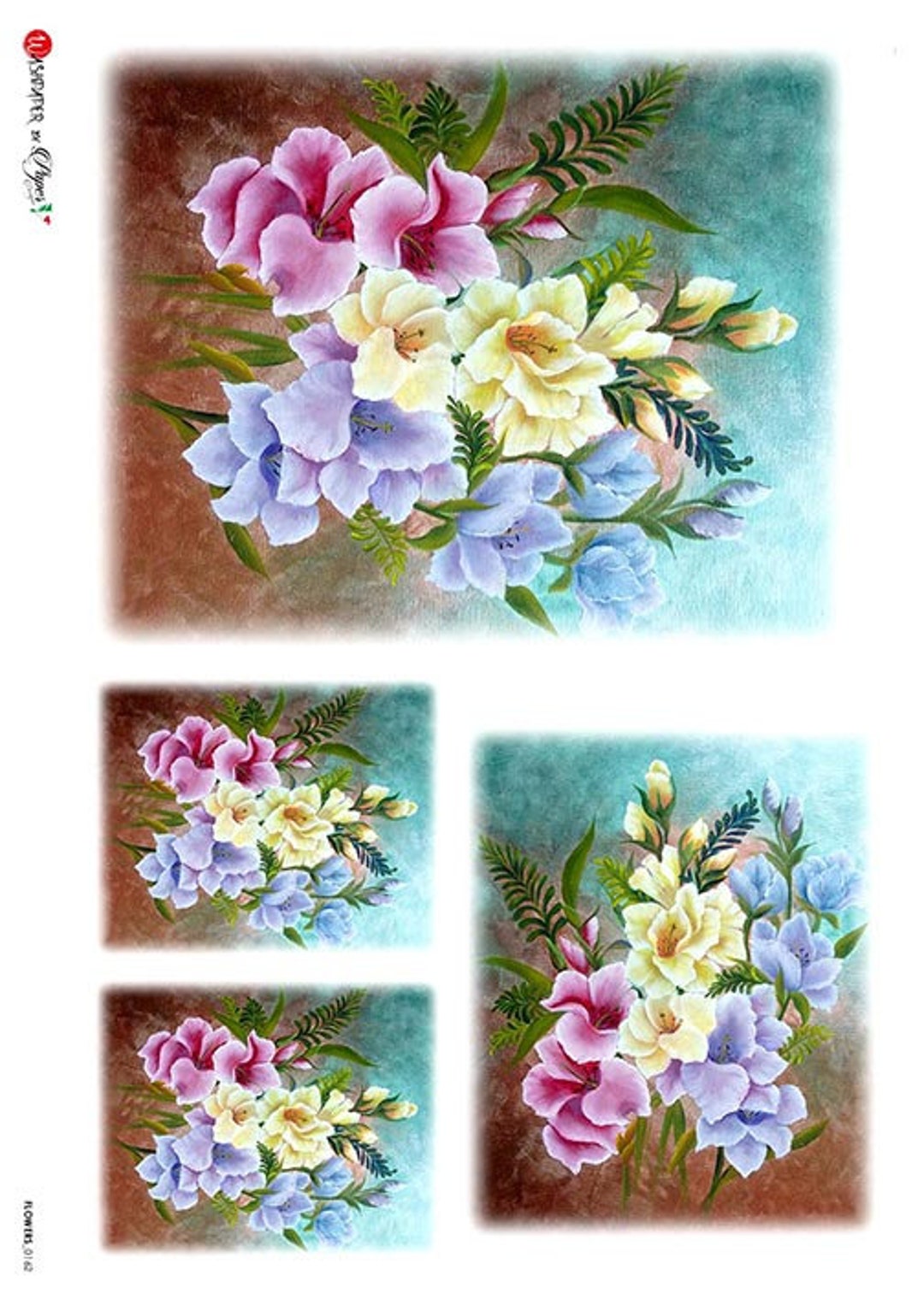 Paper Designs Rice Paper | Flowers Rice Paper | A4 Rice Paper | Natural ...