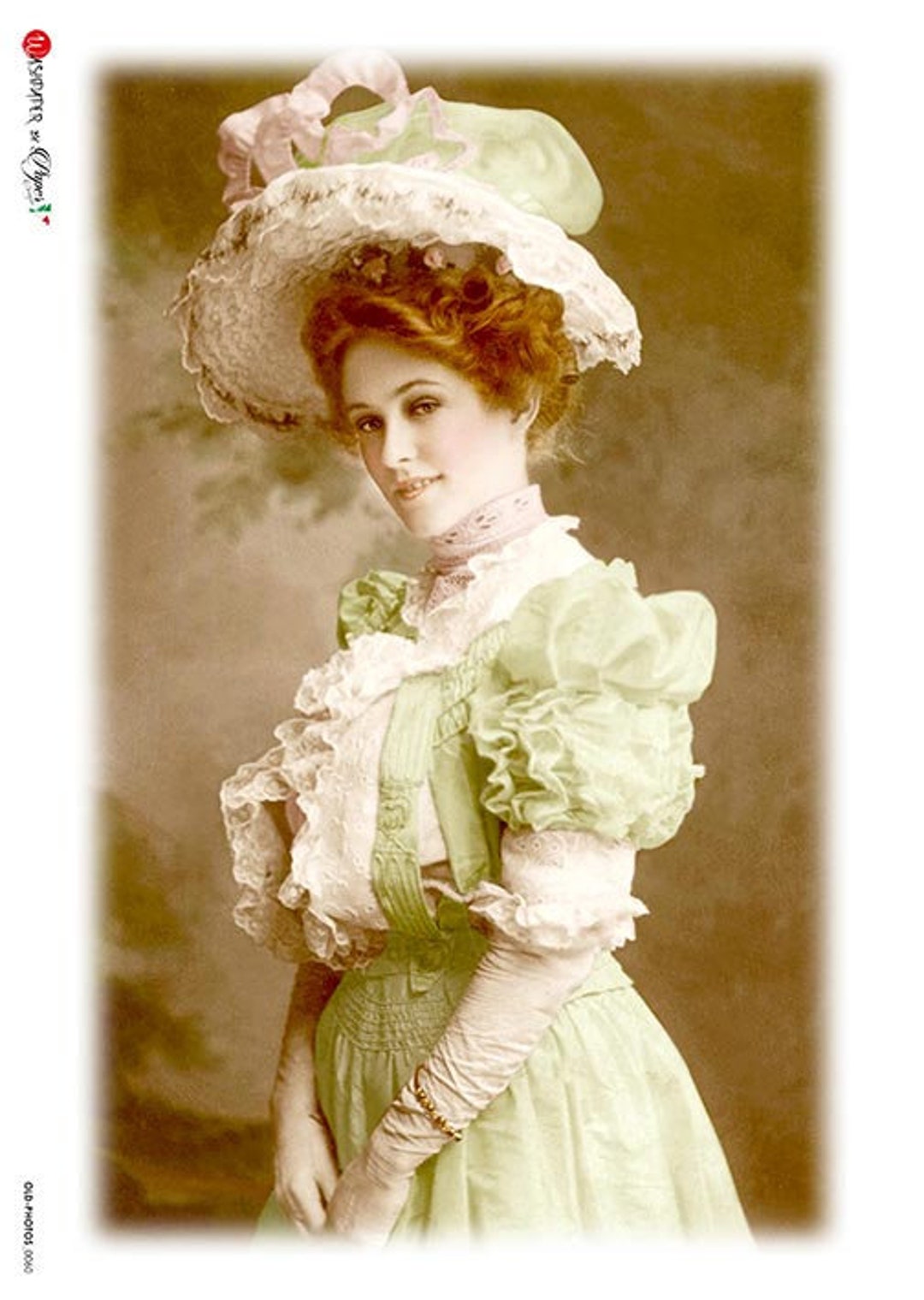 Paper Designs Rice Paper | Vintage Photo Young Lady | A4 Rice Paper ...