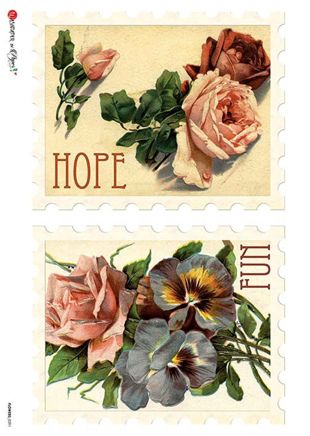 Paper Designs Rice Paper | Flower Stamps Rice Paper | A4 Rice Paper ...