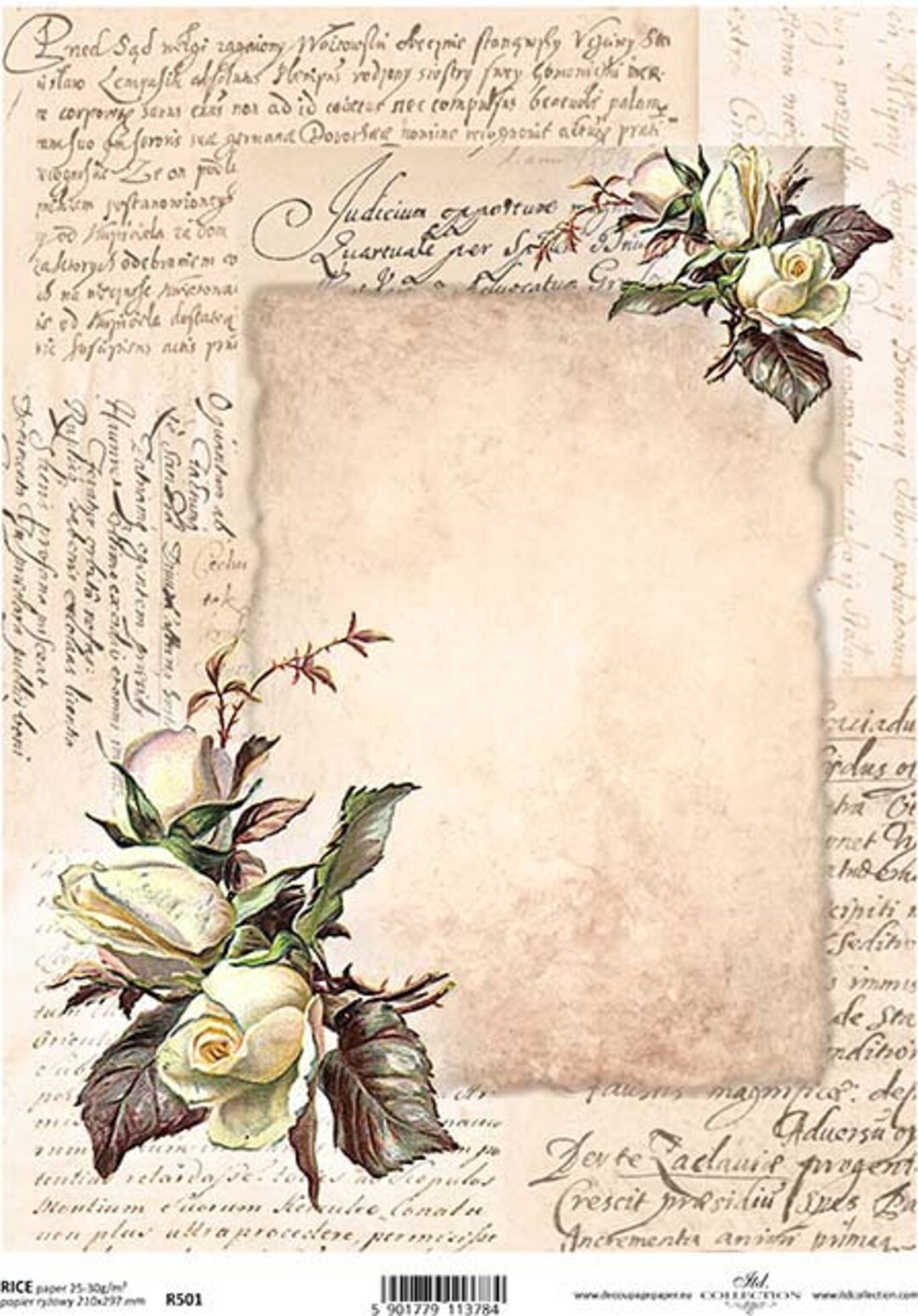 ITD Collection | Victorian Script Rice Paper | A4 Rice Paper ...