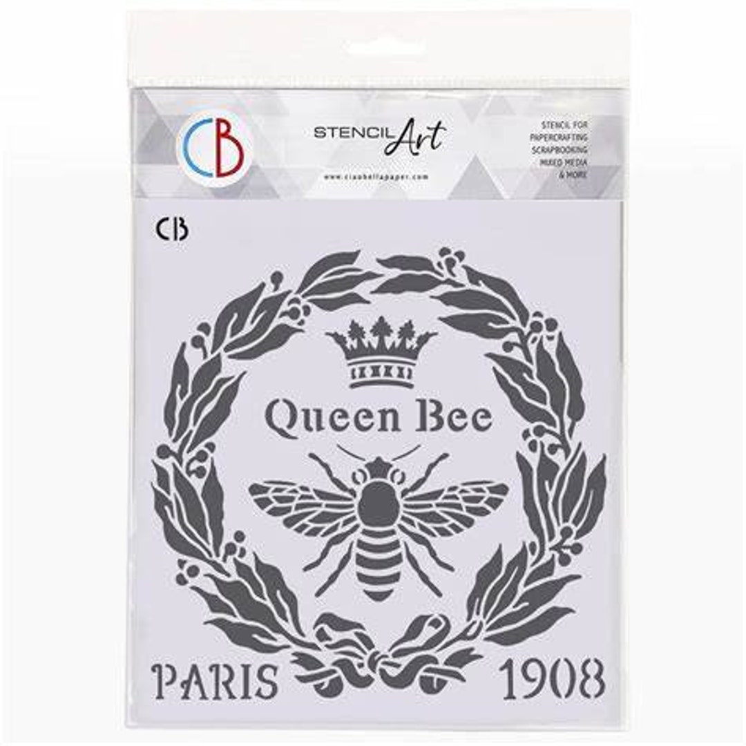 Ciao Bella Stencil Art | Queen Bee | 8" X 8" Stencil | Papercrafting ...