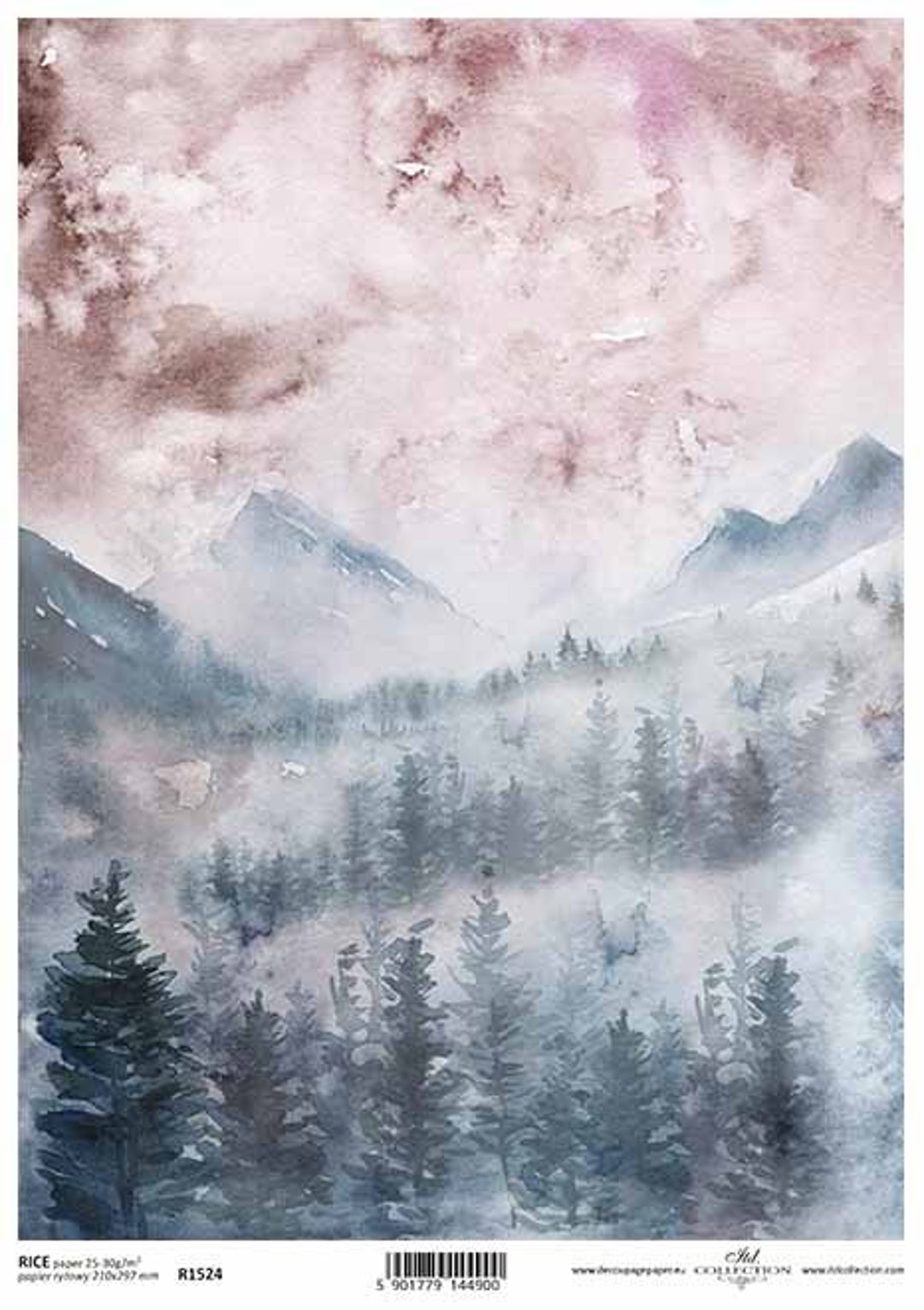 ITD Collection | Winter Scene | Muted Colors | A4 Rice Paper ...