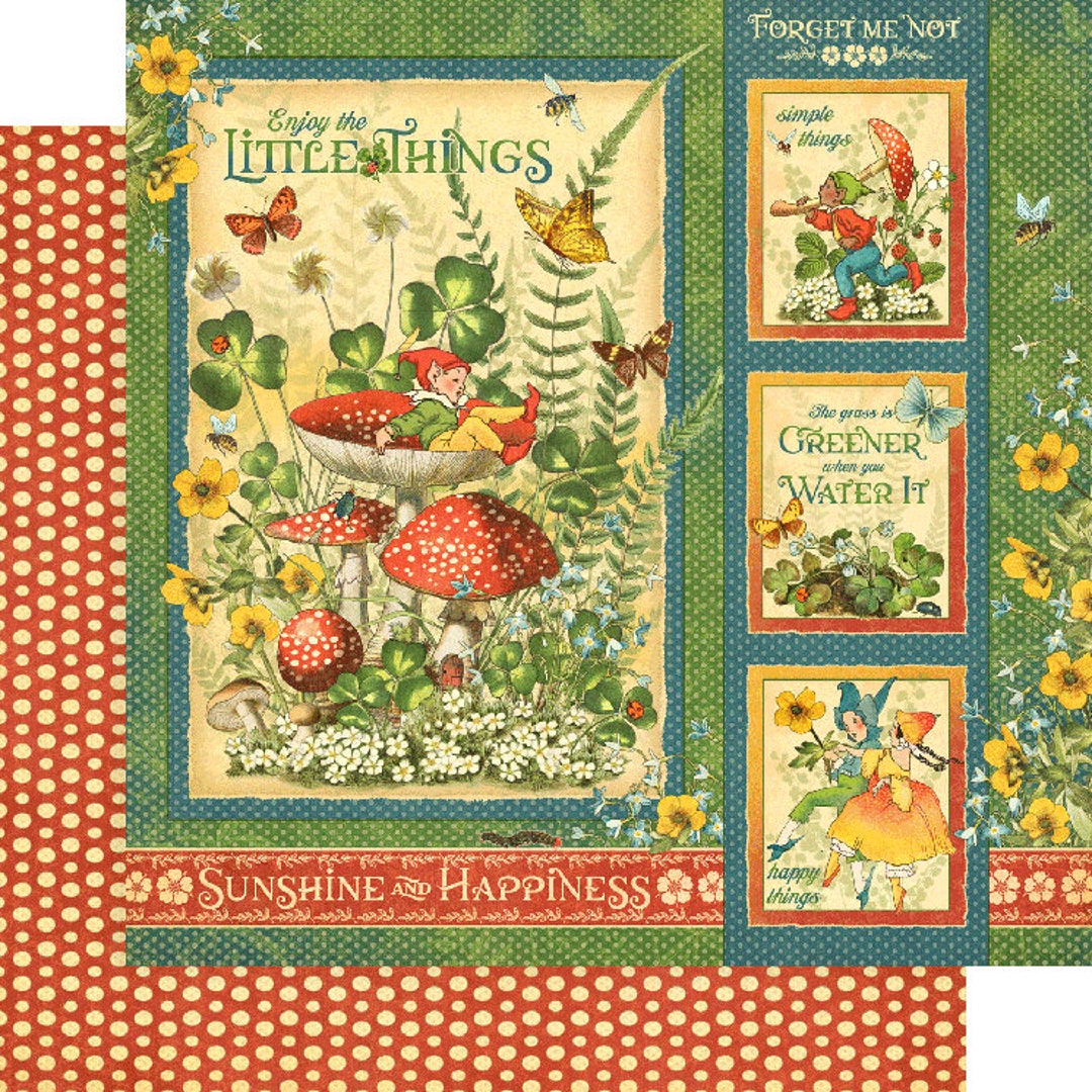 Graphic 45 | 1 Piece Little Things Scrapbook Paper | Little Things ...
