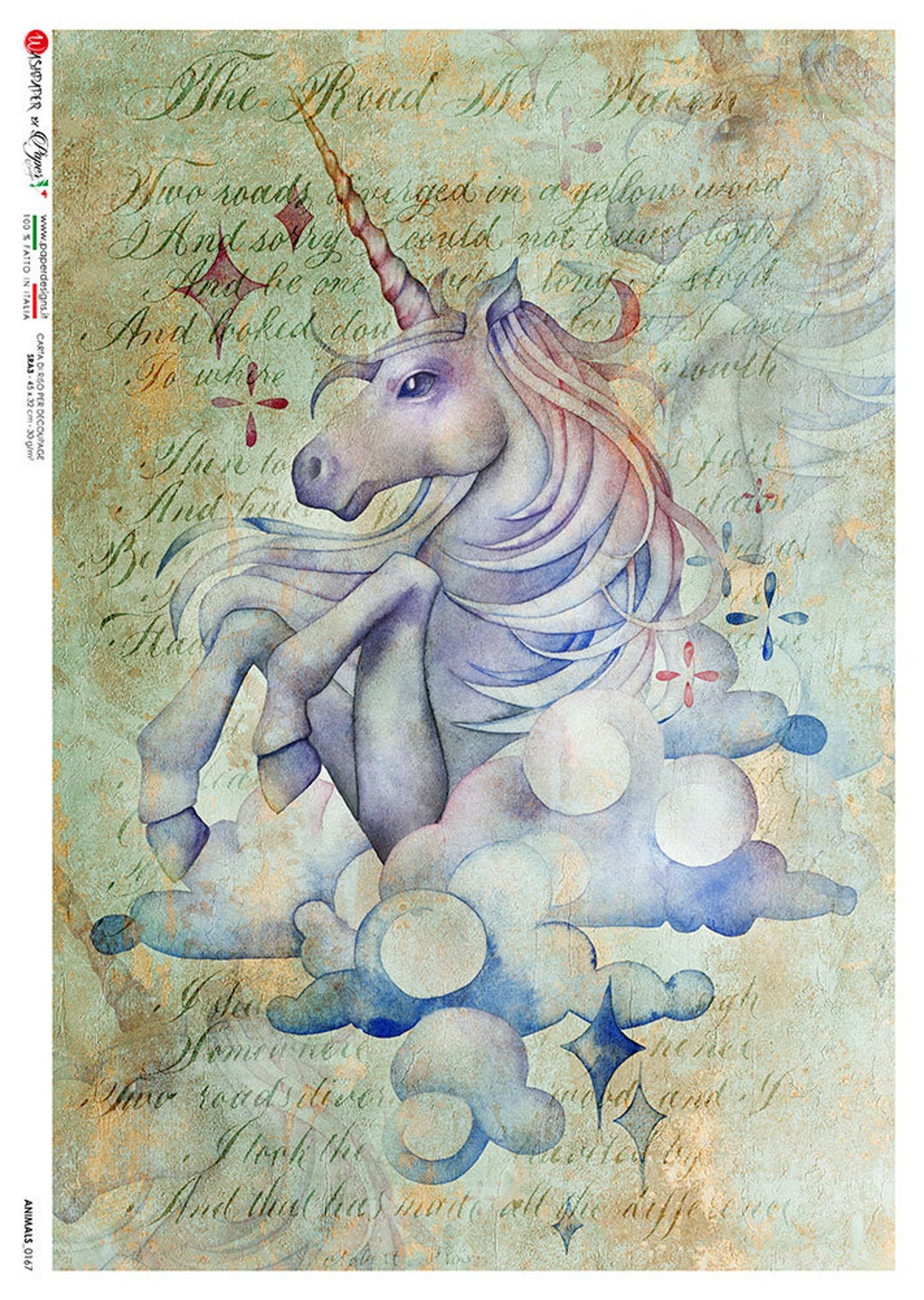 Paper Designs Rice Paper | Unicorn Rice Paper | A4 Rice Paper | Natural ...