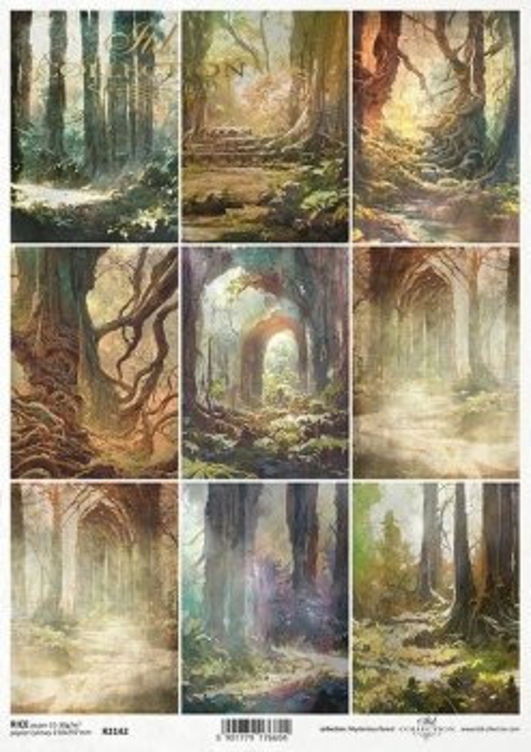 ITD Collection | Mysterious Forest - Miniatures Rice Paper | A4 Rice ...