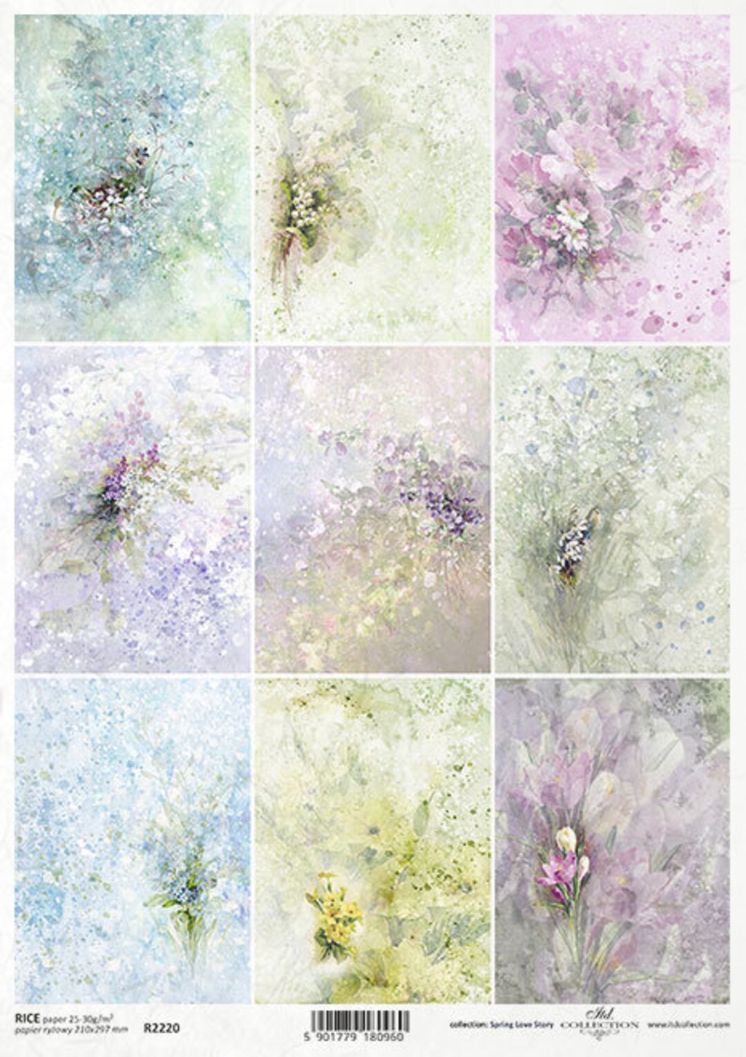 ITD Collection Pastel Wallpaper Background Rice Paper A4 Rice Paper ...