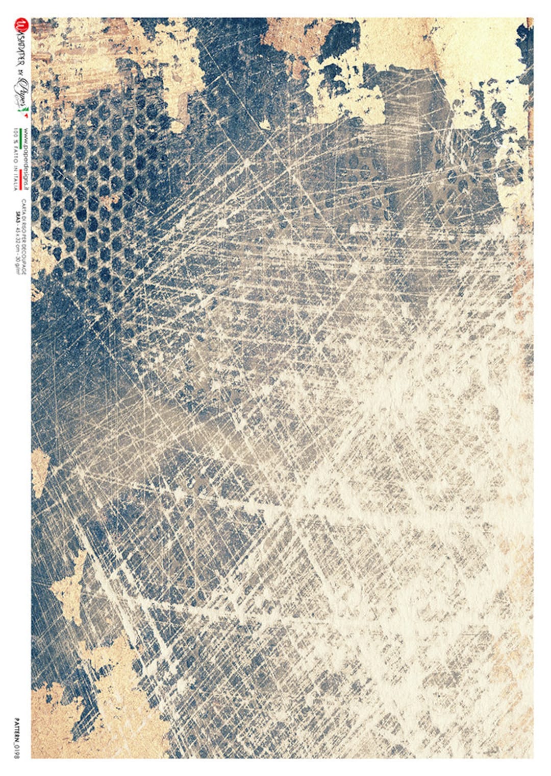 Paper Designs Rice Paper | Blue Texture Rice Paper | A4 Rice Paper ...