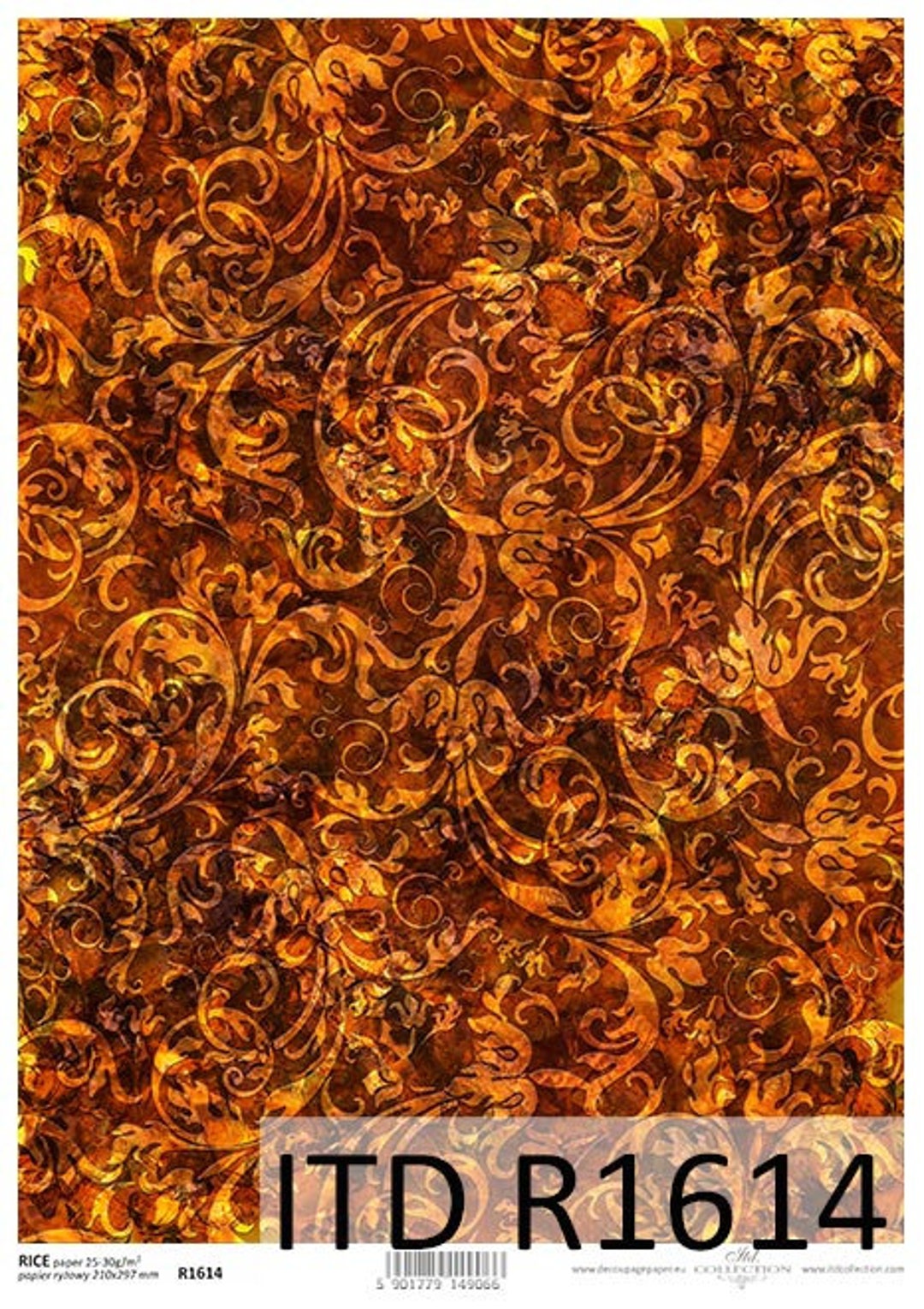 ITD Collection | Amber Wallpaper | A4 Rice Paper | Decoupage Paper ...