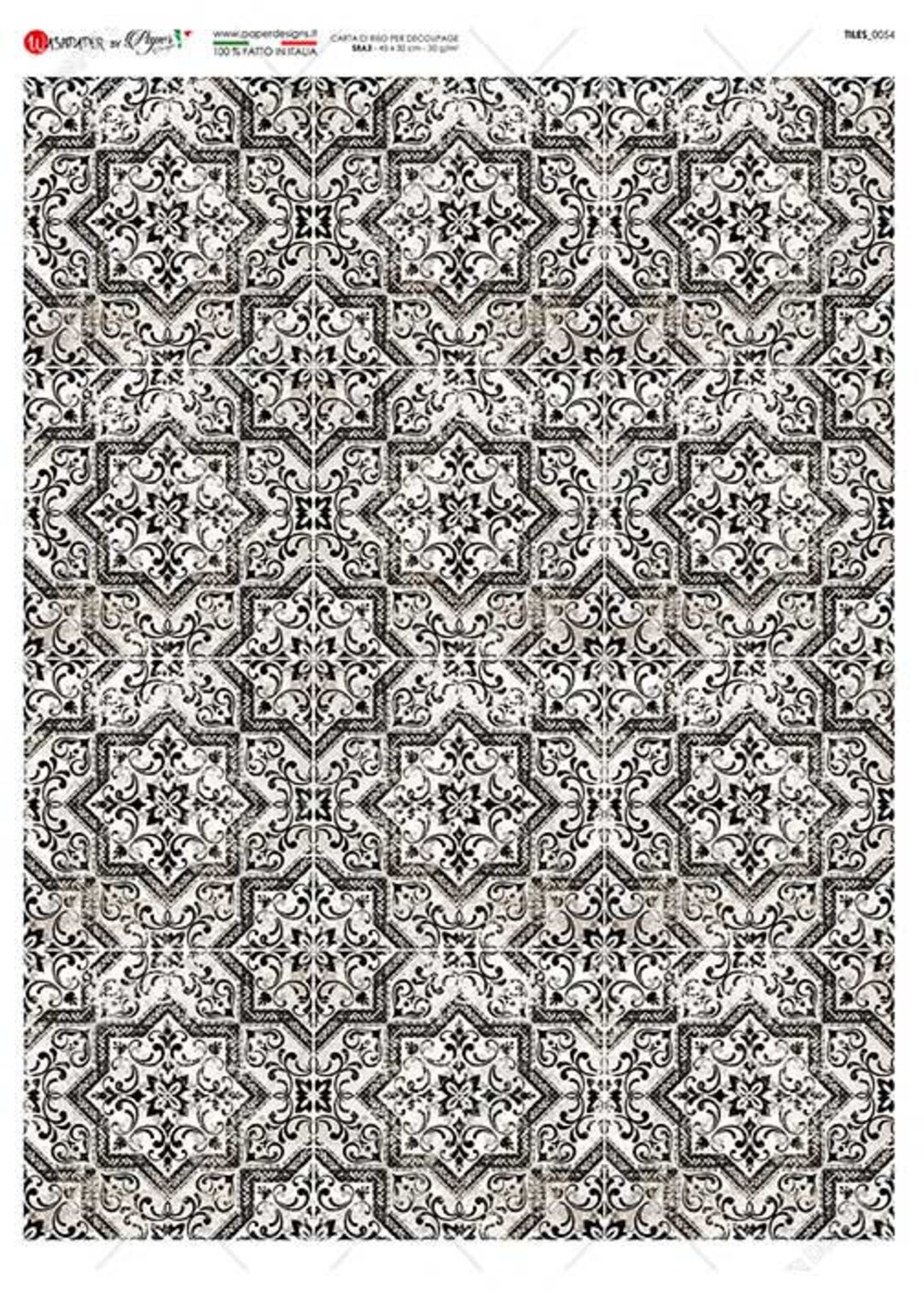 Paper Designs Rice Paper | Tiles Rice Paper | A4 Rice Paper | Natural ...