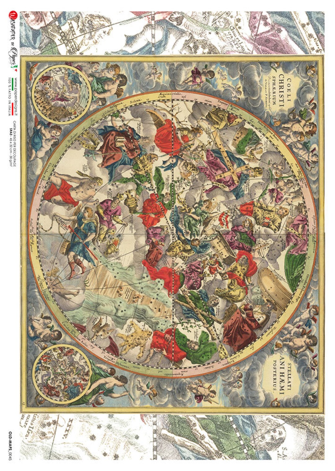 Paper Designs Rice Paper | Old Map Rice Paper | A4 Rice Paper | Natural ...