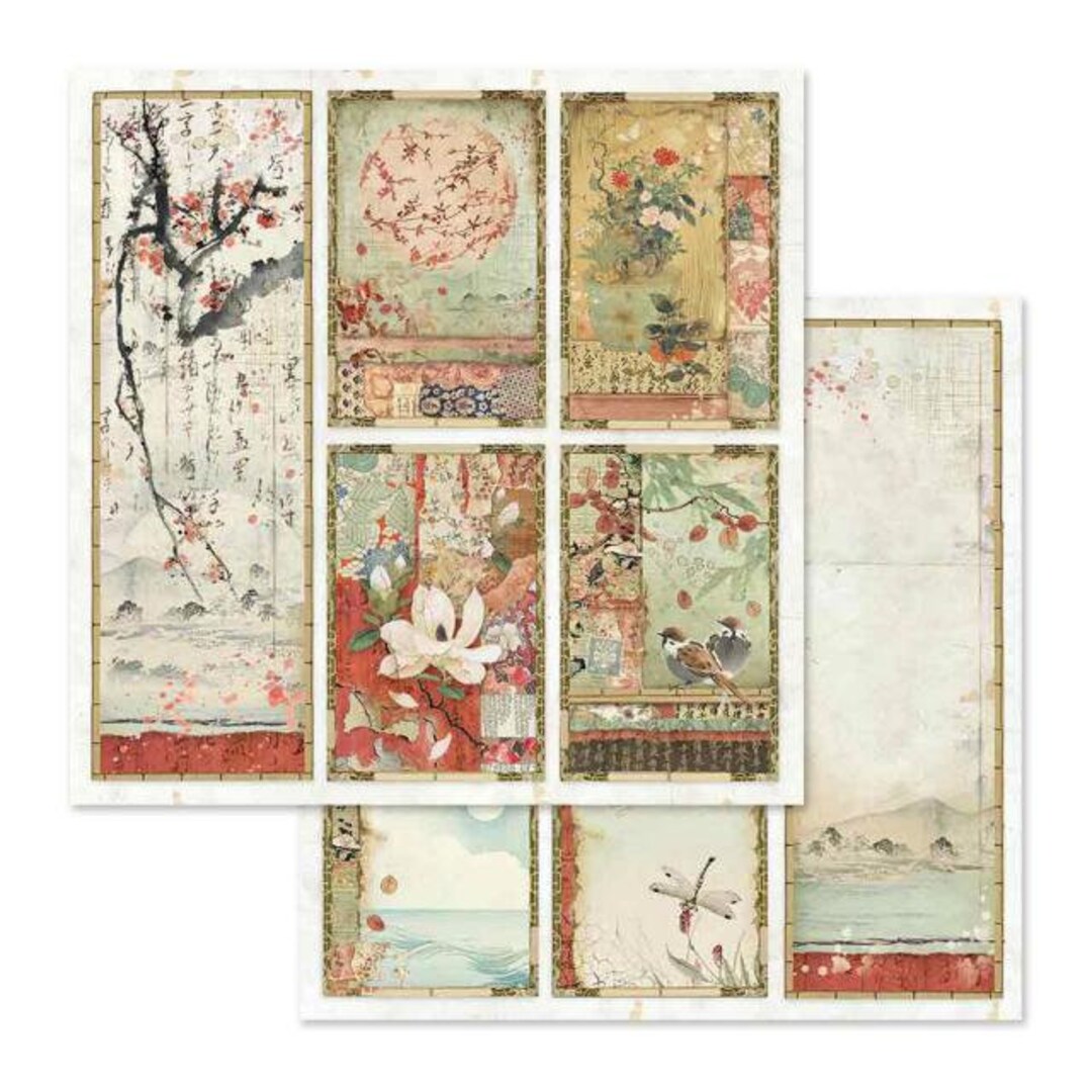Stamperia | 1 Piece Oriental Paintings Scrapbook Paper | 12×12 | Double ...