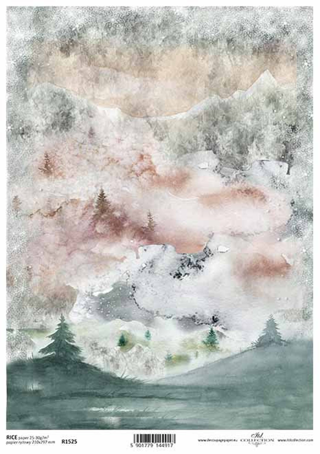 ITD Collection | Winter Scene | Muted Colors | A4 Rice Paper ...