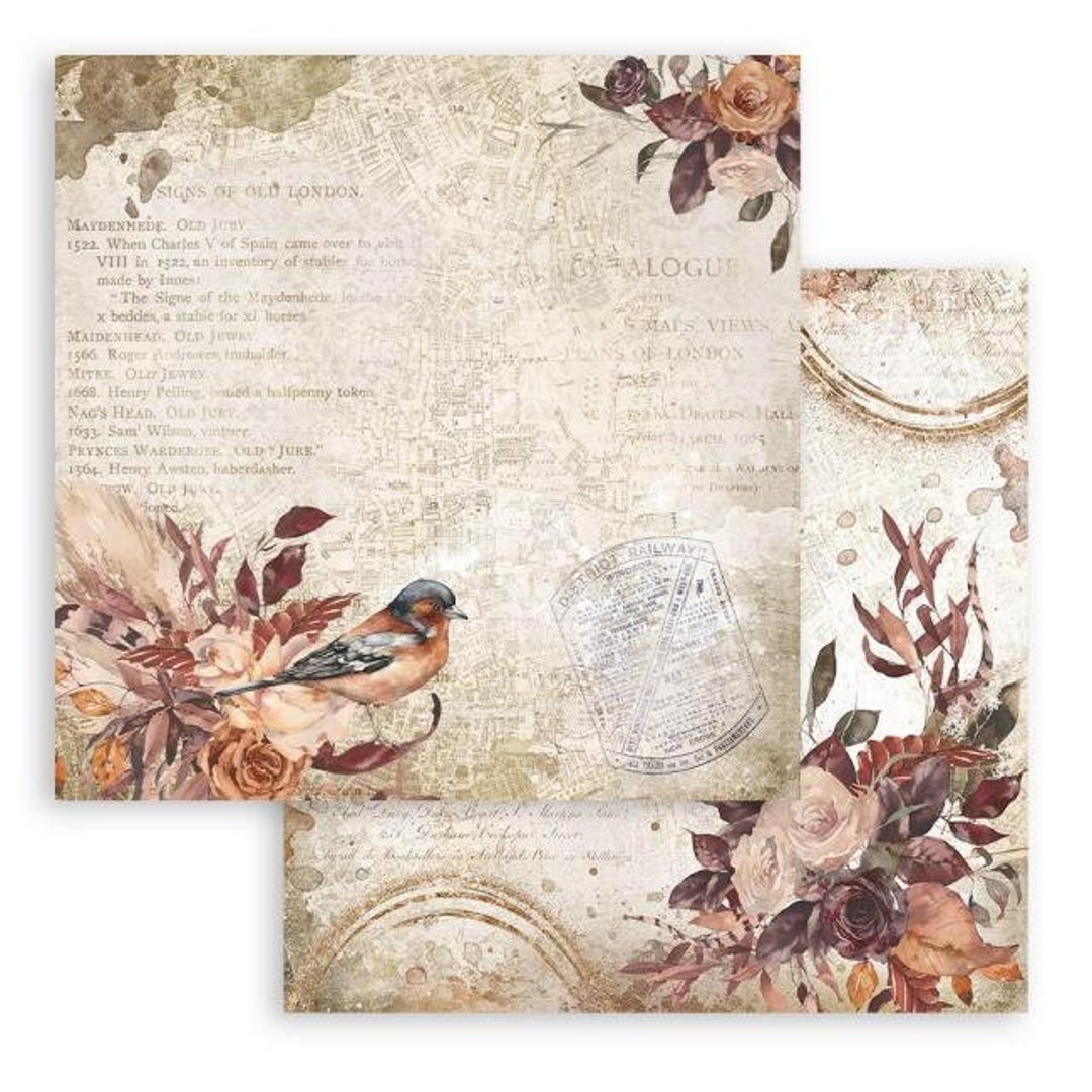 Stamperia | 1 Piece Our Way Bird Scrapbook Paper | 12×12 | Double-sided ...