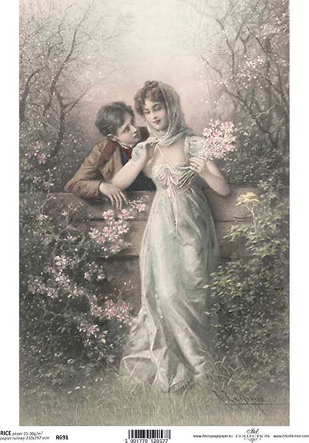 ITD Collection | Vintage Courtship | A4 Rice Paper | Decoupage Paper ...