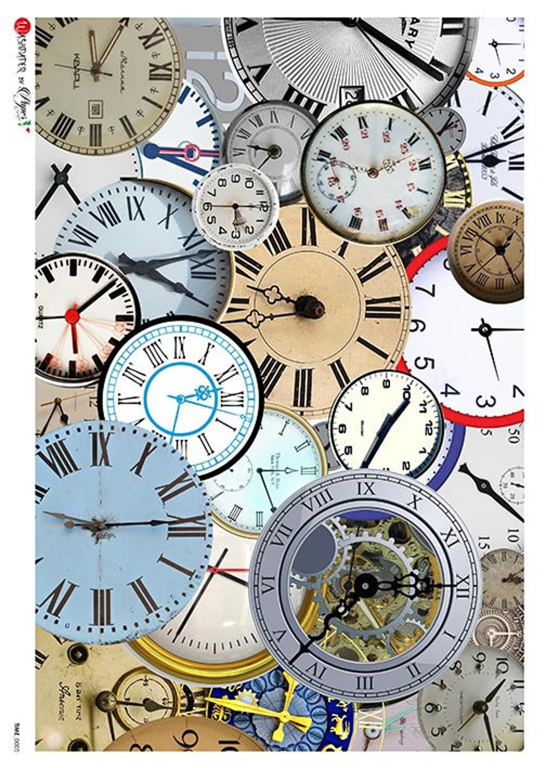 Paper Designs Rice Paper | Clocks Rice Paper | A4 Rice Paper | Natural ...