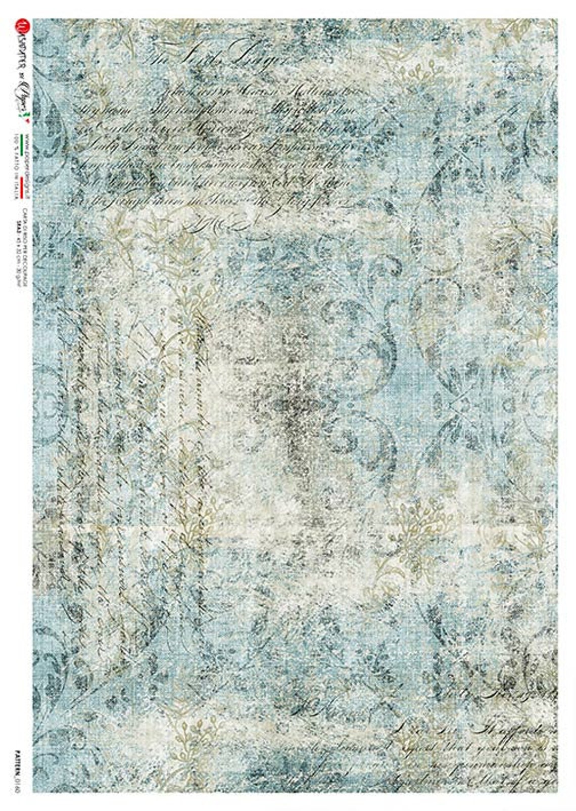 Paper Designs Rice Paper Blue Pattern Rice Paper A4 Rice - Etsy