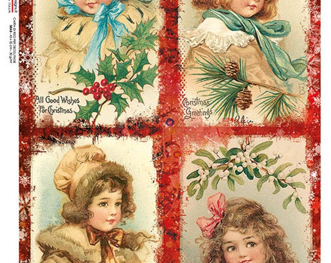 Paper Designs Rice Paper Victorian Christmas Rice Paper A4 - Etsy