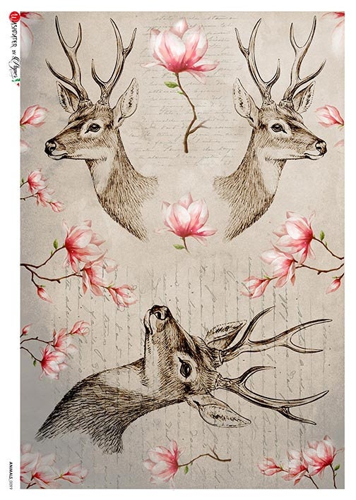 Paper Designs Rice Paper Deer Rice Paper A4 Rice Paper | Etsy