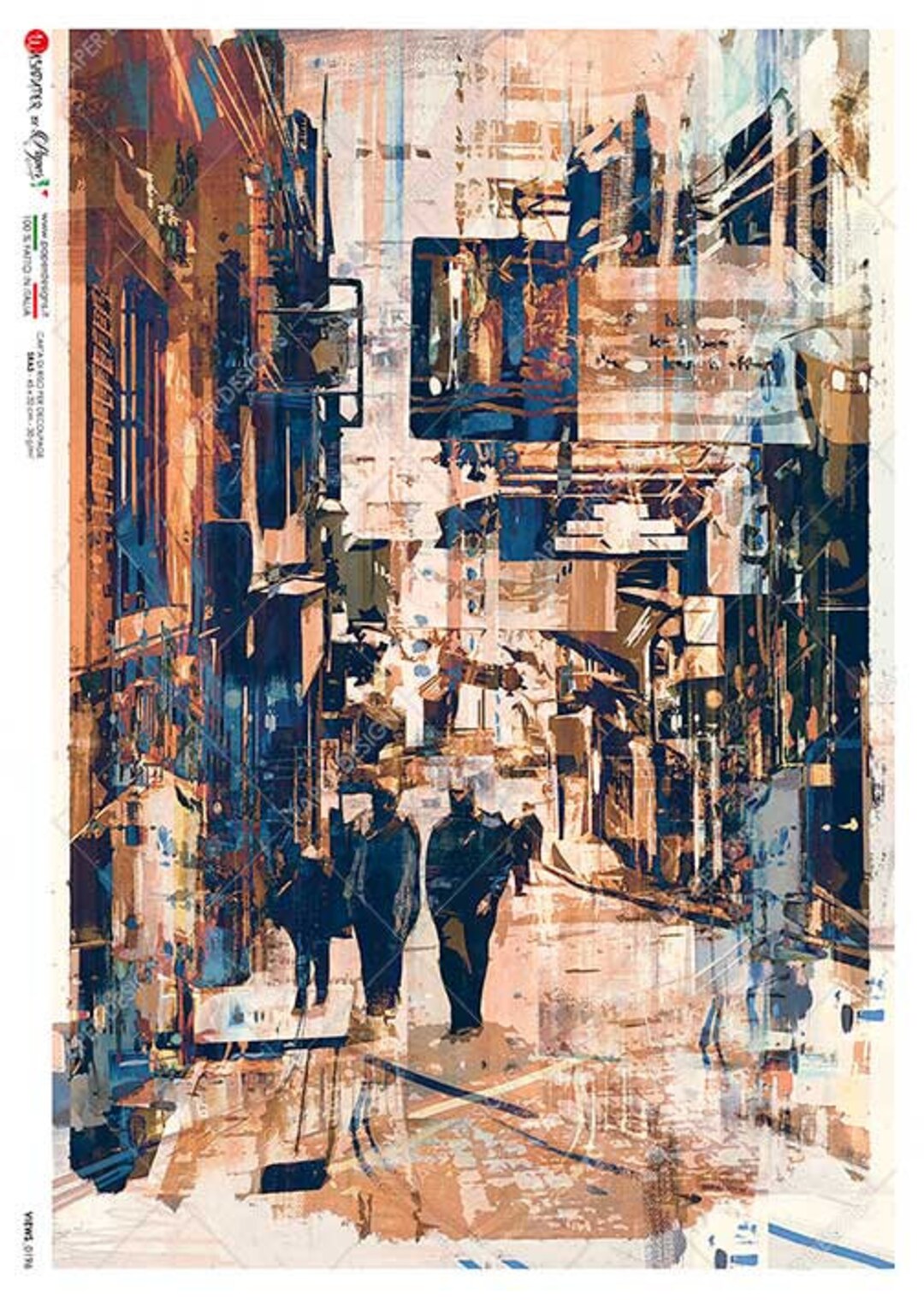 Paper Designs Rice Paper | City Streets Rice Paper | A4 Rice Paper ...