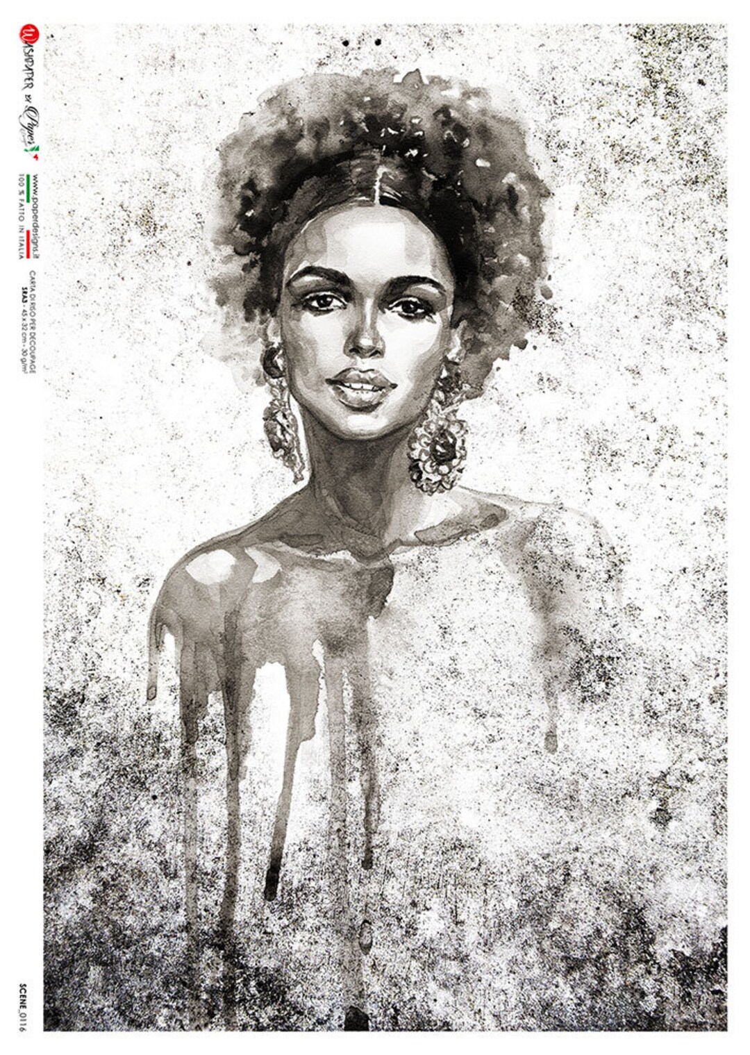 Paper Designs Rice Paper | Womans Portrait Rice Paper | A4 Rice Paper ...