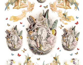 Paper Designs Rice Paper | Fairies Rice Paper | A4 Rice Paper | Natural ...