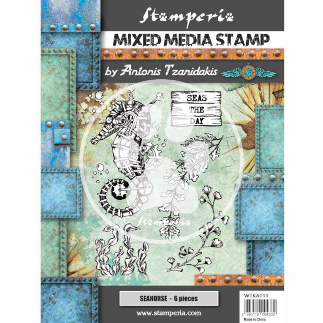 Stamperia Mixed Media Stamps | Sea World Seahorse | 6 Pieces Mixed ...