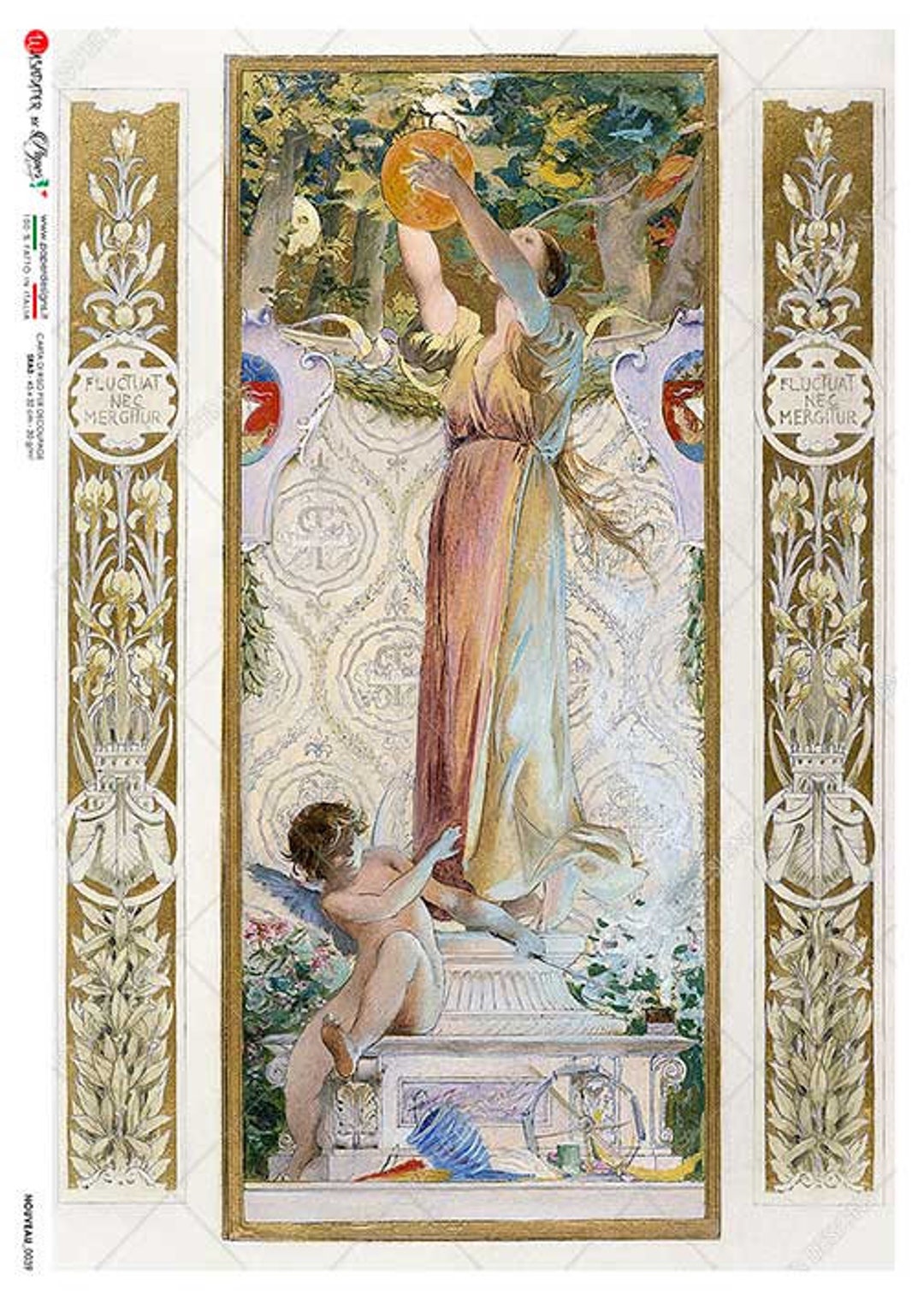 Paper Designs Rice Paper | Art Nouveau Rice Paper | A4 Rice Paper ...