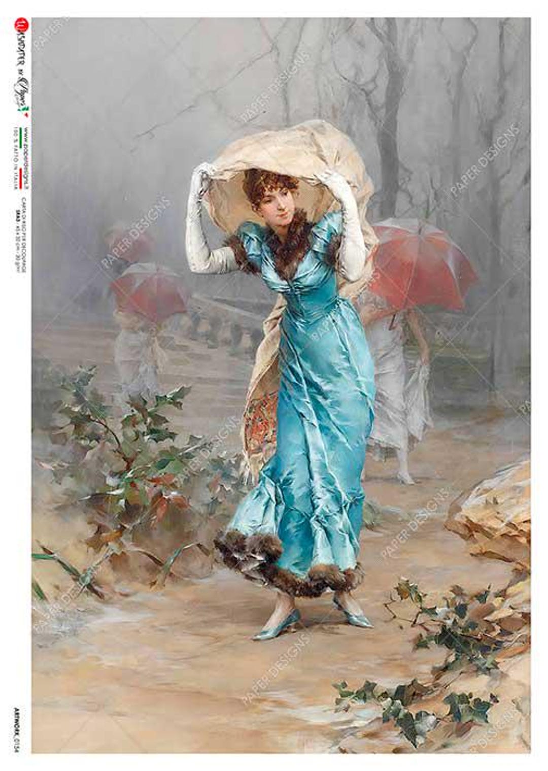 Paper Designs Rice Paper | Victorian Woman Paper | Winter Scene | A4 ...
