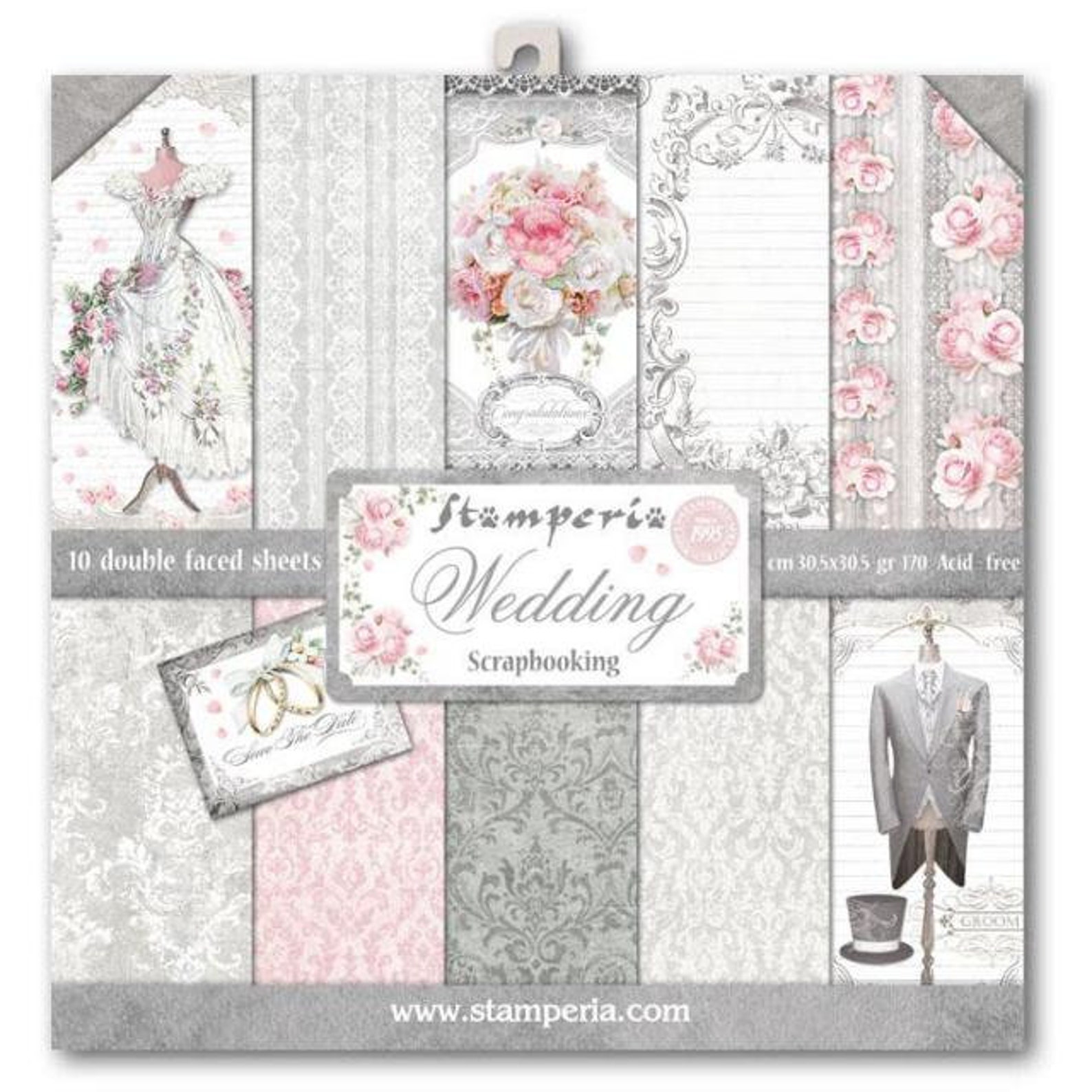 Stamperia Wedding Collection 12x12 Scrapbooking Paper - Etsy