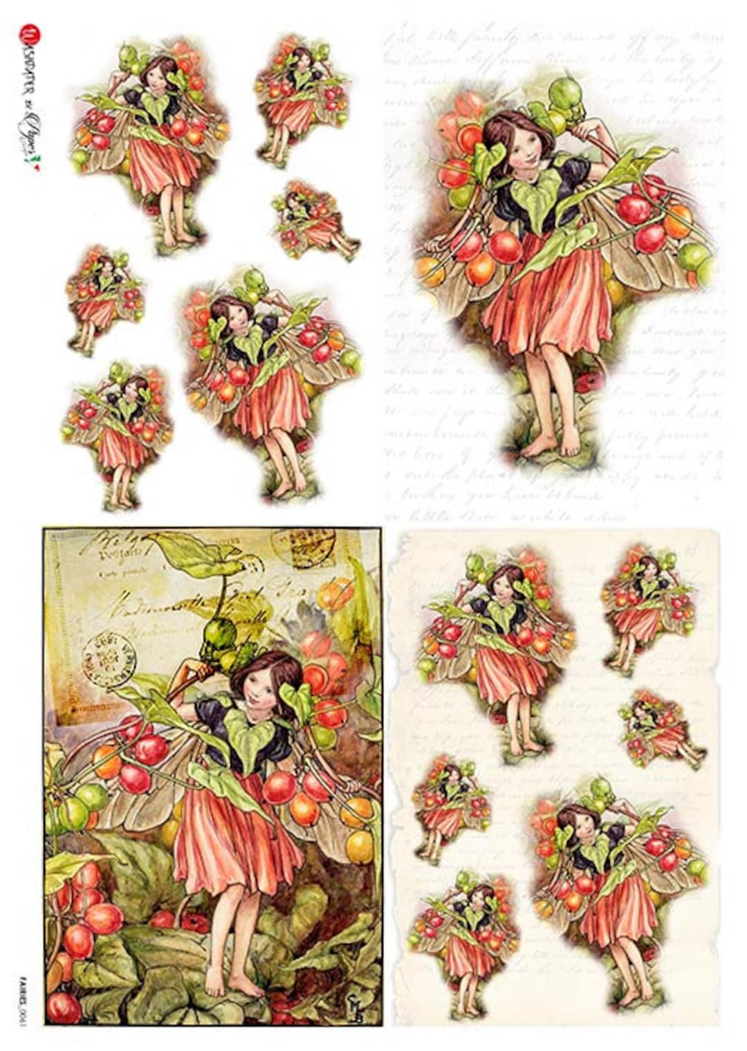 Paper Designs Rice Paper | Fairies Rice Paper | A4 Rice Paper | Natural ...